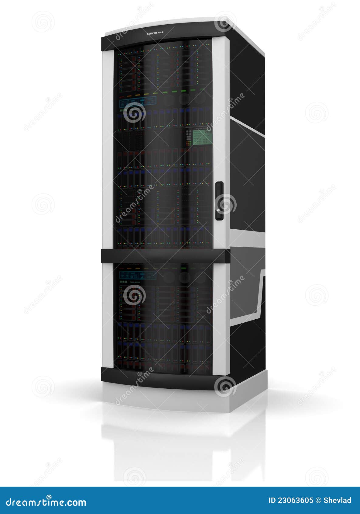 Server rack stock illustration. Illustration of host - 23063605
