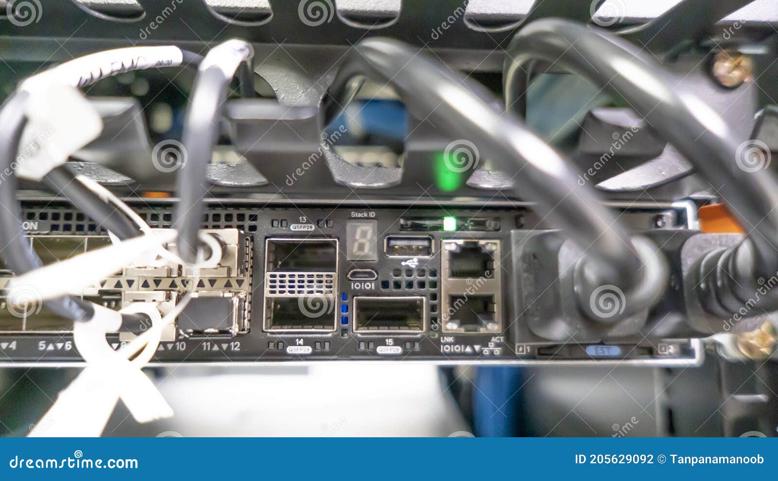 Server rack stock photo. Image of connections, network - 205629092