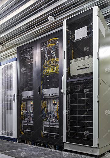 Server Rack in Big Data Center Inside Stock Photo - Image of datacentre ...