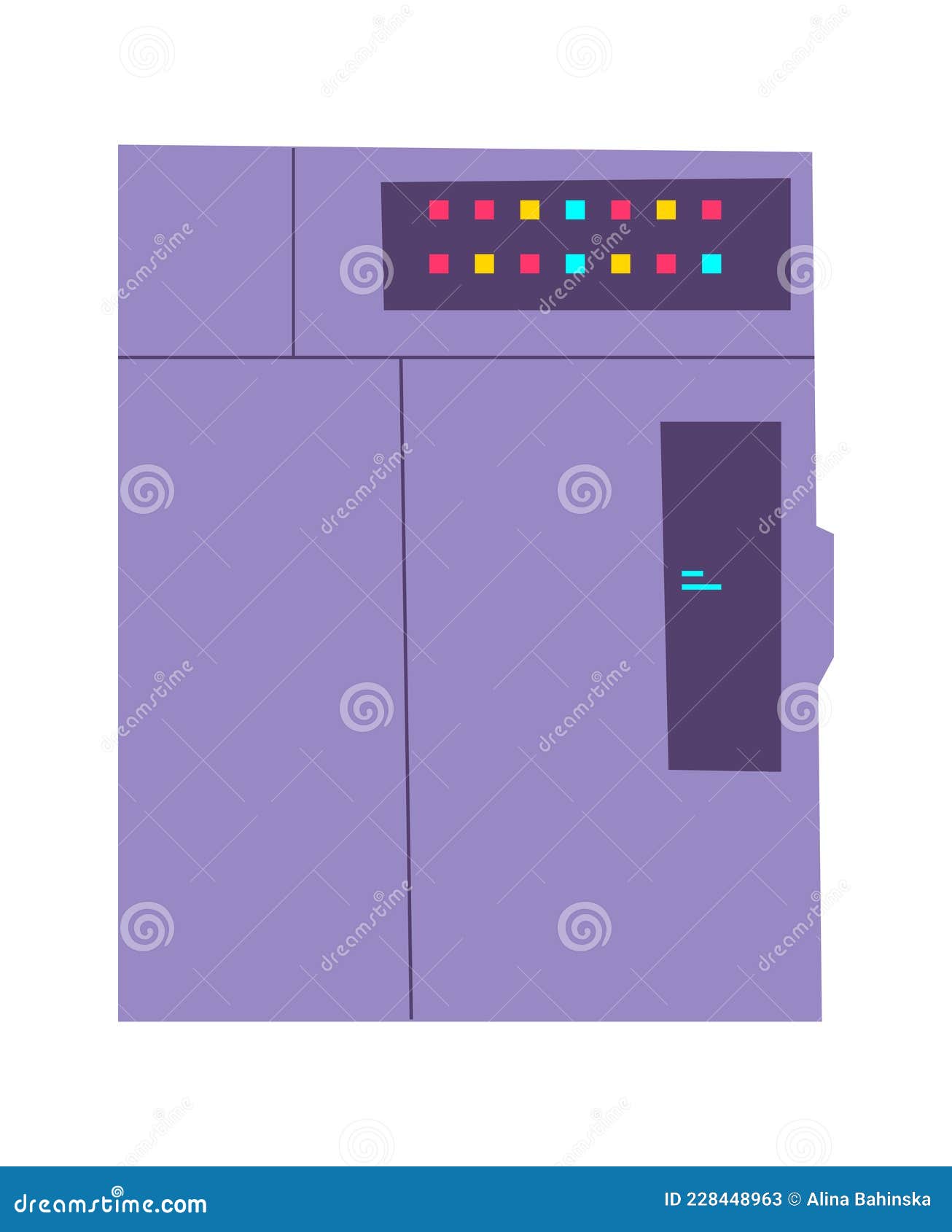 Server Rack Cartoon Vector Illustration Stock Vector - Illustration of ...