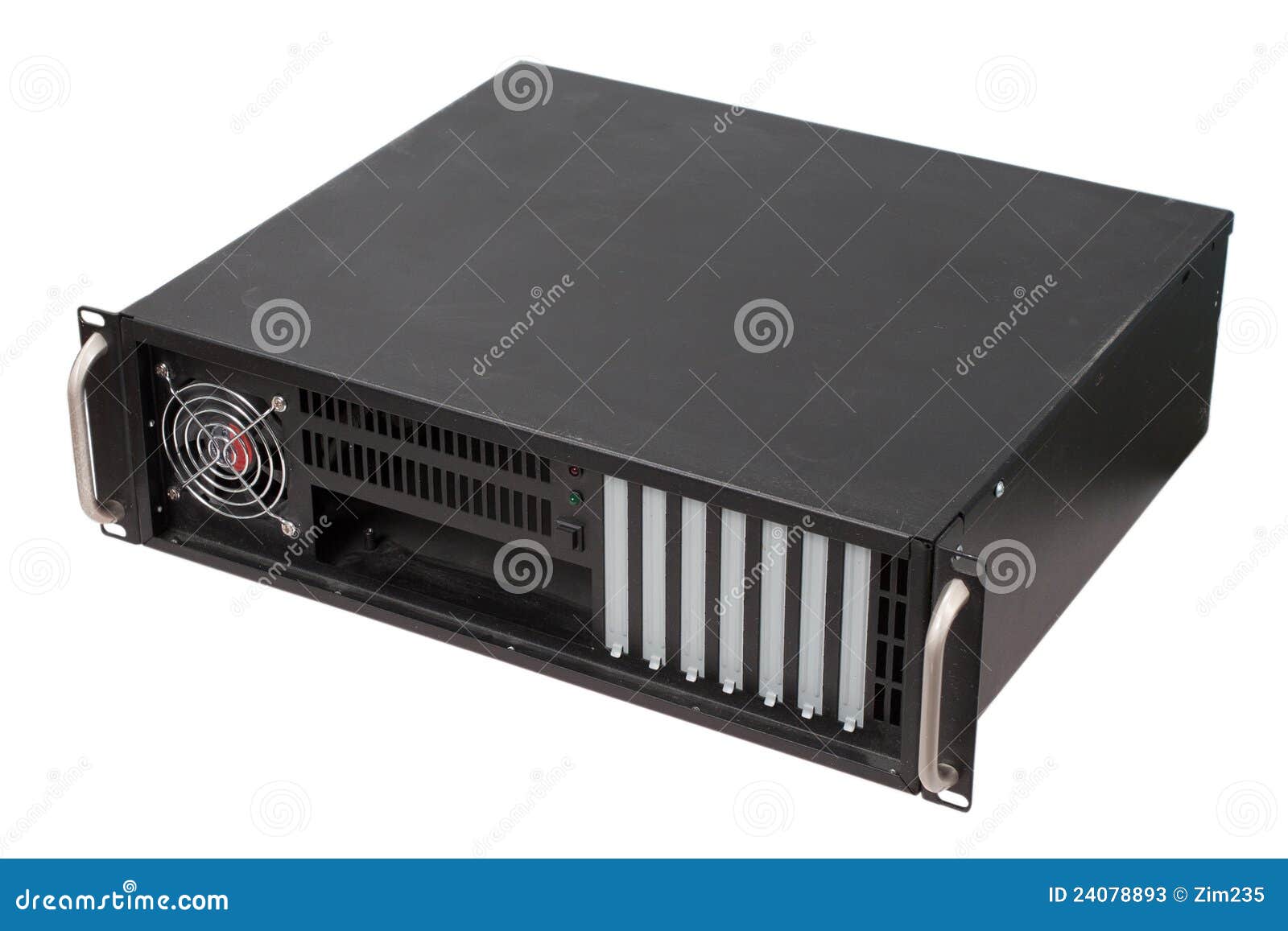 Server Rack Case on White Background Stock Image - Image of render ...