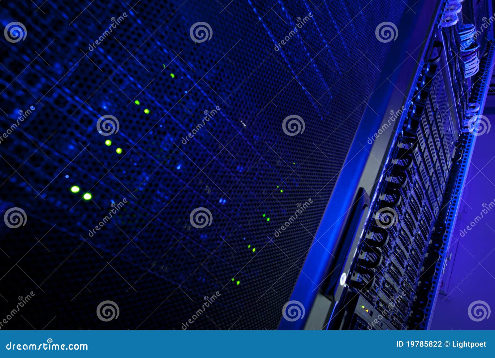 Server Rack Cluster in a Data Center Stock Photo - Image of networking ...