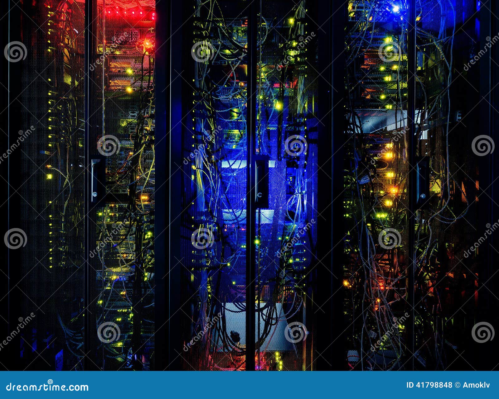 Server Rack Cluster In A Data Center Royalty-Free Stock Photography ...