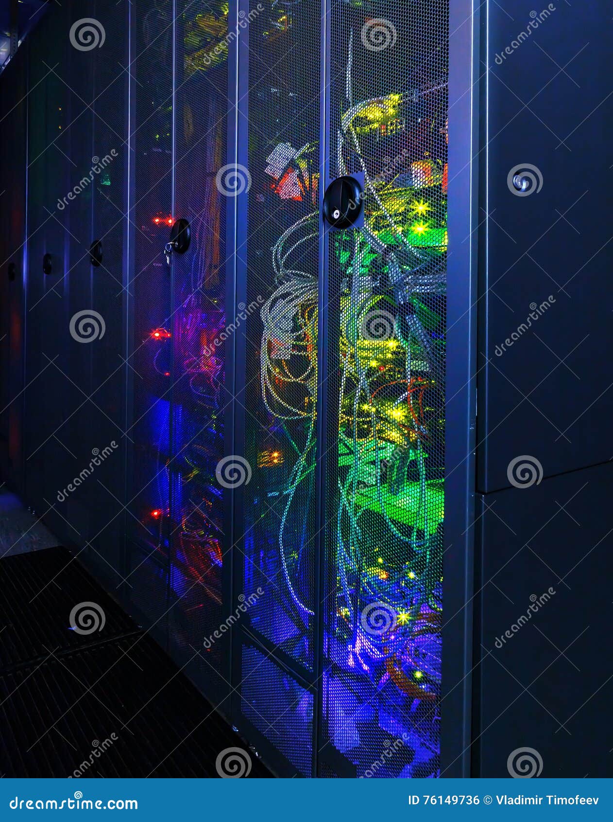Server Rack Cluster in a Data Center Stock Photo - Image of host ...