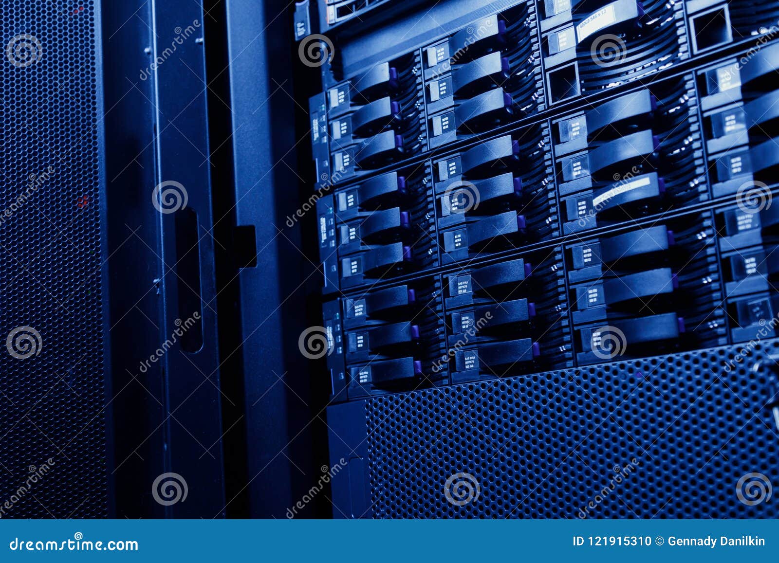 Server Rack Cluster in a Data Center Stock Photo - Image of office ...