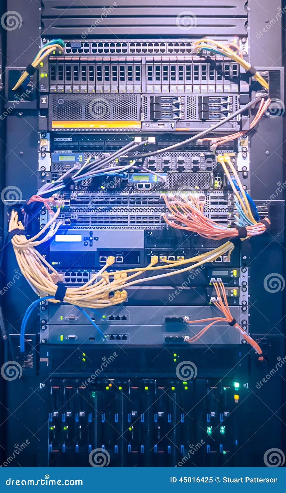 Server Rack in Data Center stock image. Image of cabinet - 45016425