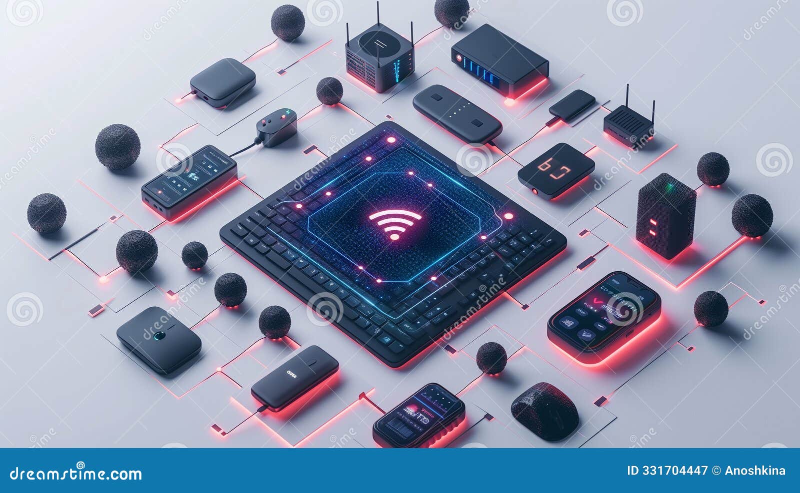 A Server Rack in a Data Center, Highlighting the Backbone of ...