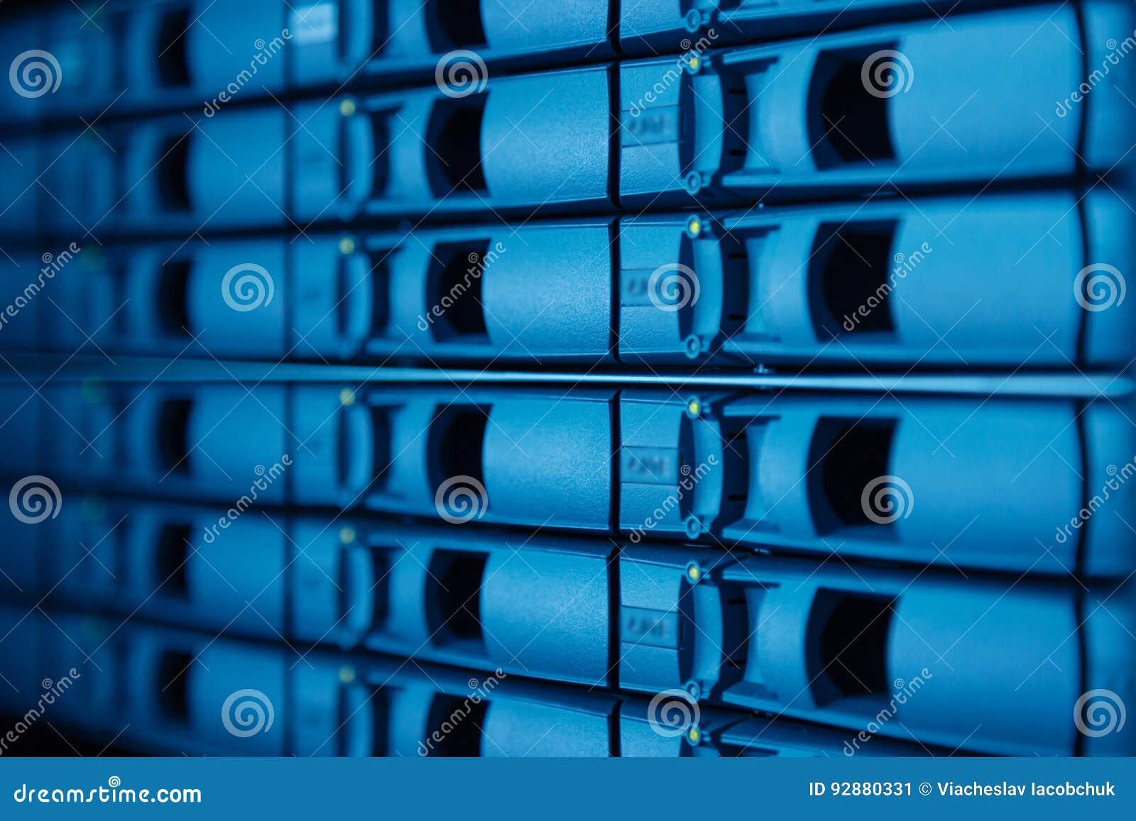 Server Rack with Hard Drives Stock Image - Image of database ...