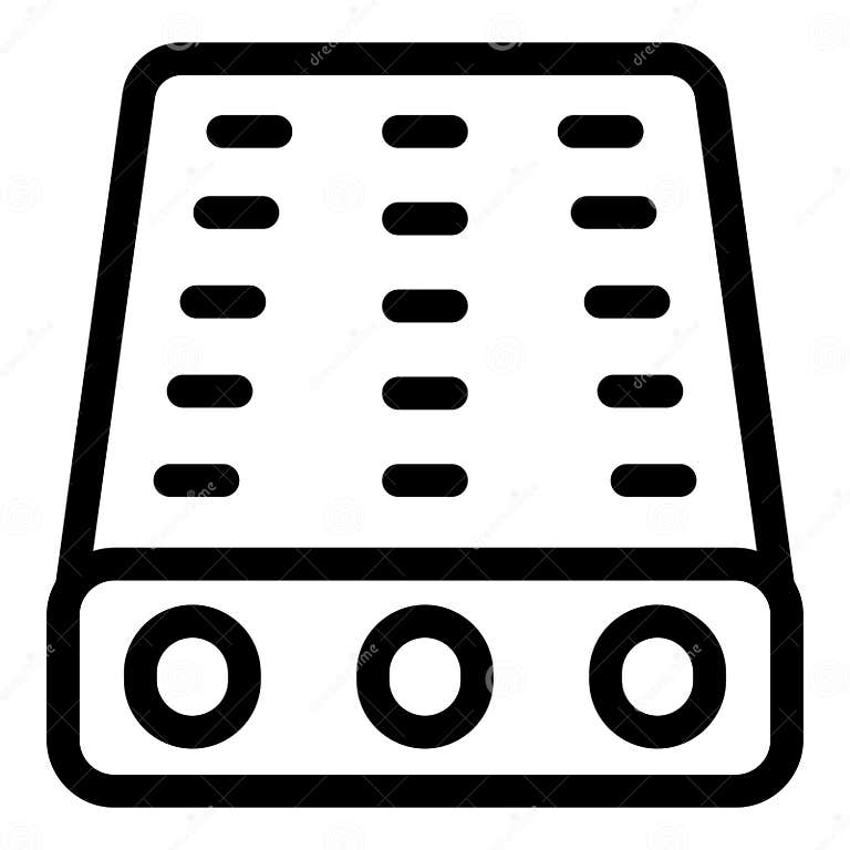 Server Rack Icon Depicting Datacenter Processing Power Stock ...
