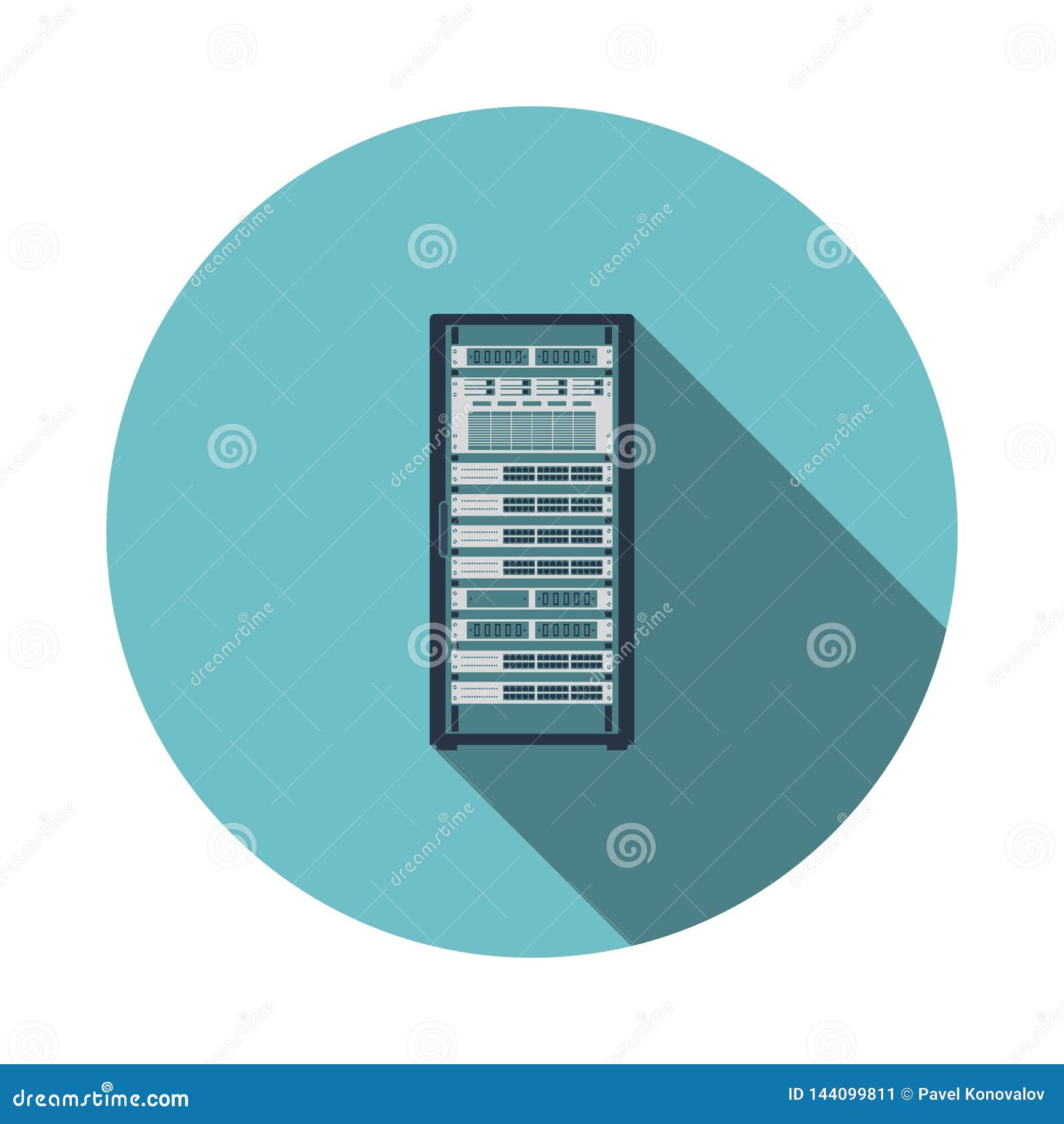 Server rack icon stock vector. Illustration of element - 144099811