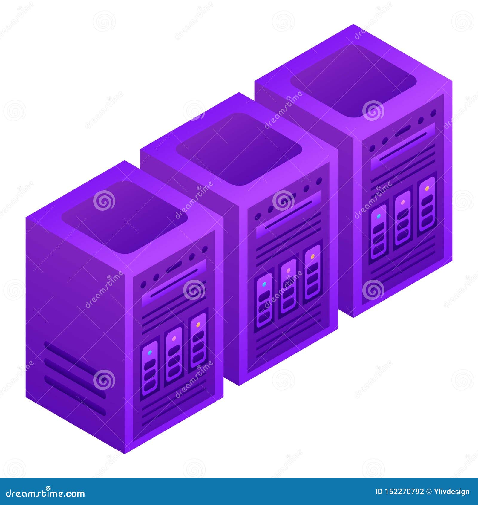Server Rack Icon, Isometric Style Stock Vector - Illustration of host ...