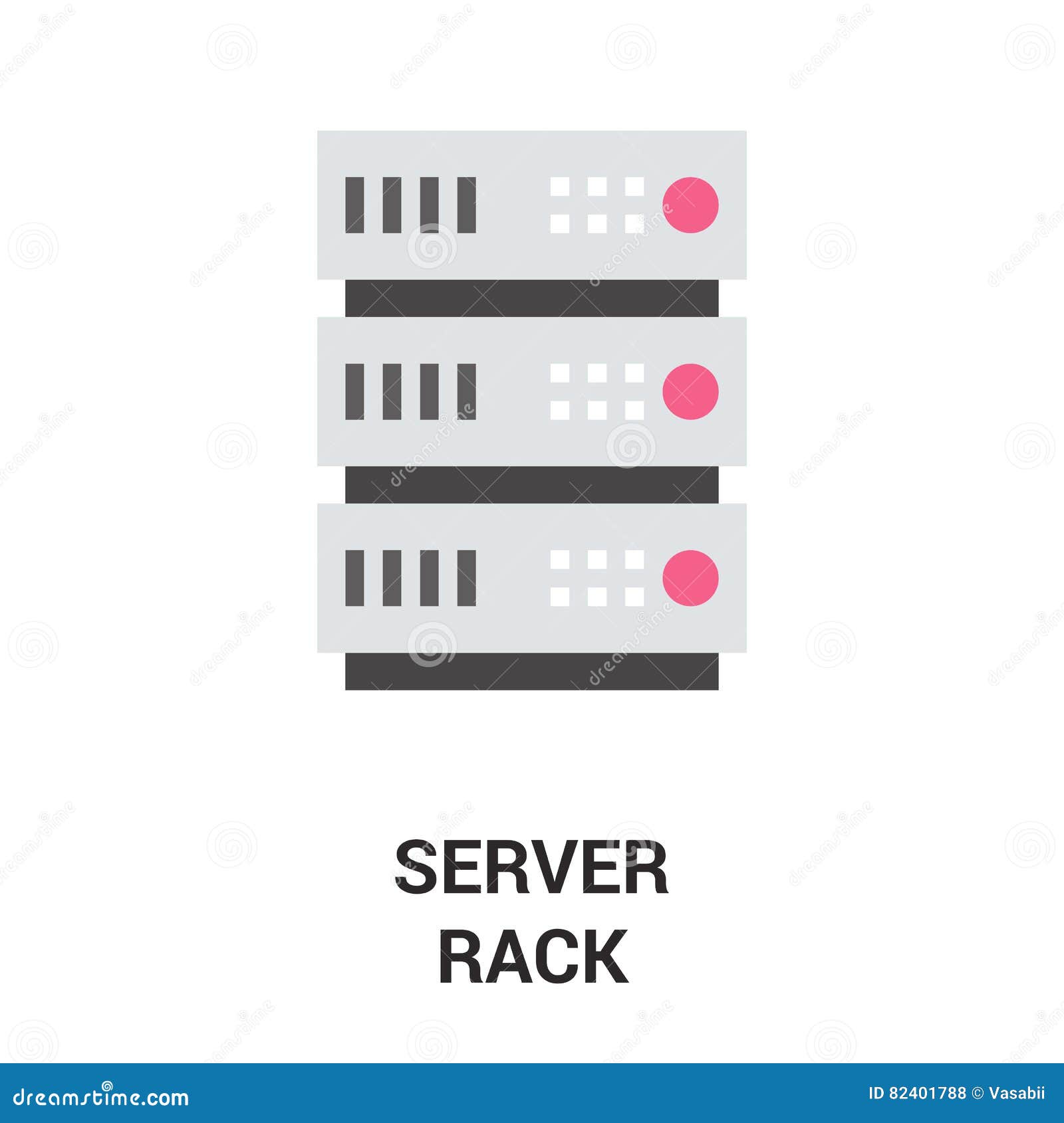Server rack icon stock vector. Illustration of datacenter - 82401788