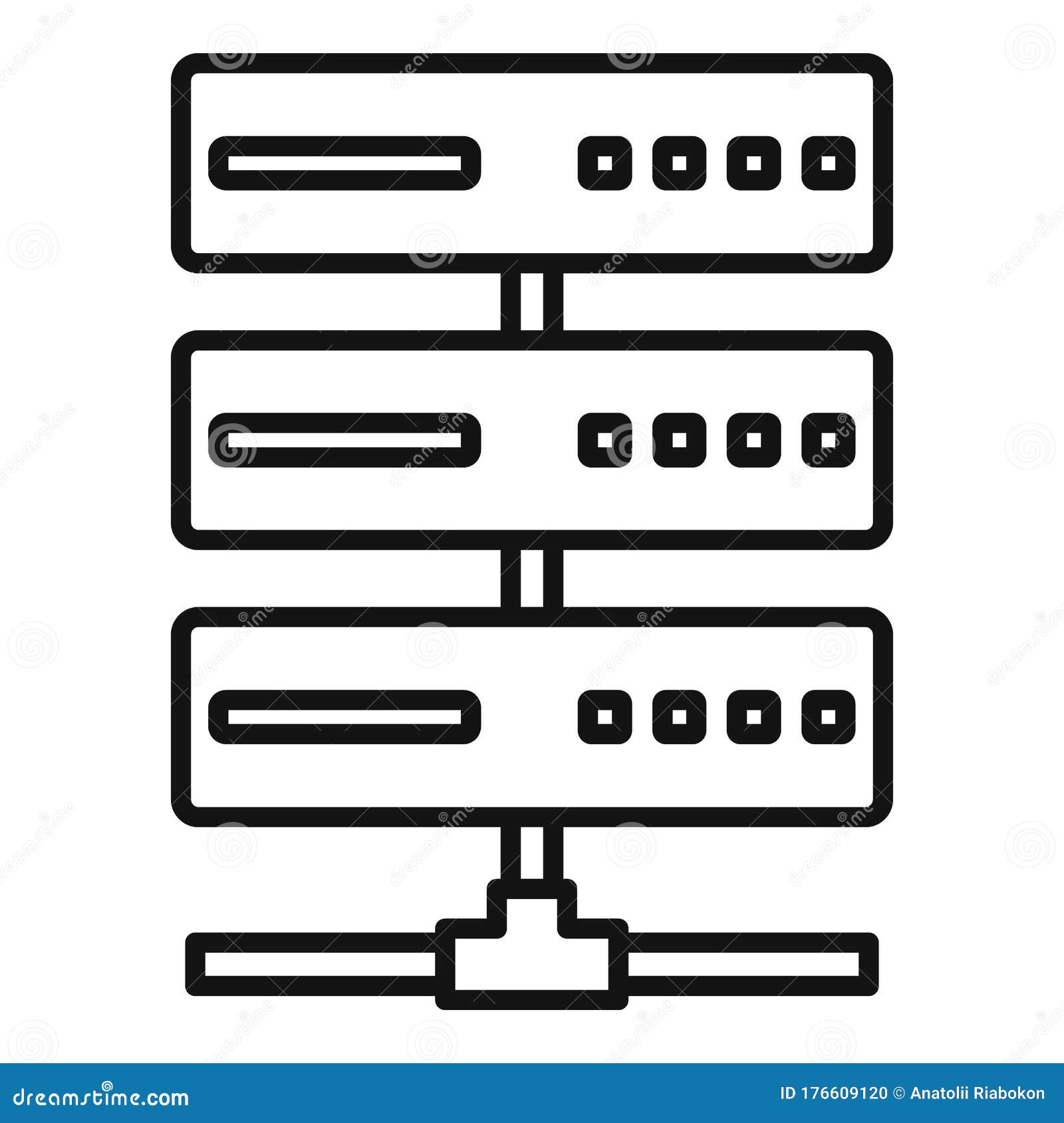 Server Rack Icon, Outline Style Stock Vector - Illustration of ethernet ... Server Rack Icon, Outline Style Stock Vector - Illustration of ethernet ...