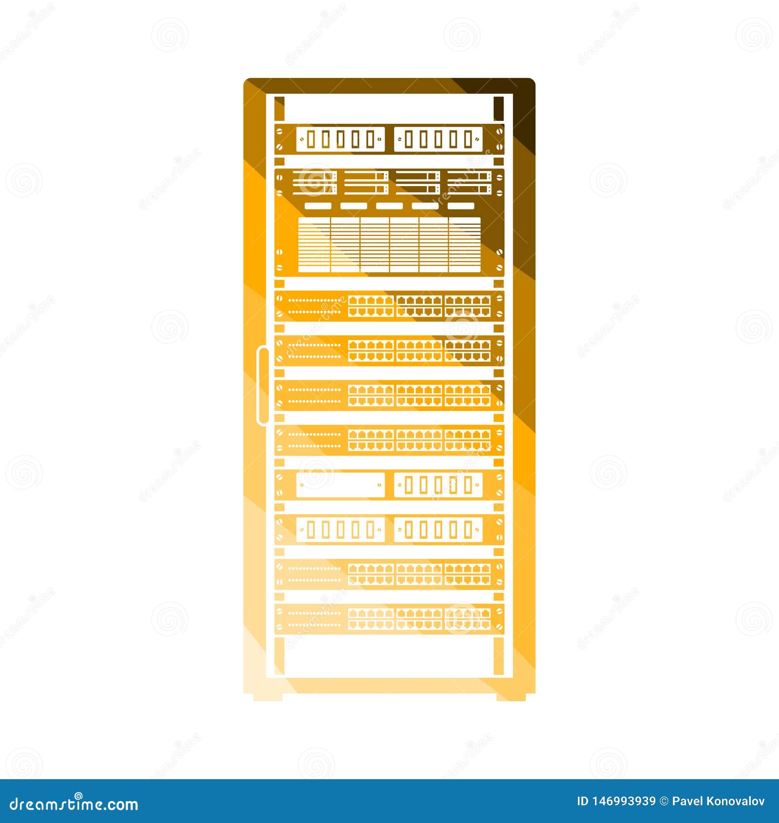 Server Rack Icon stock vector. Illustration of internet - 146993939