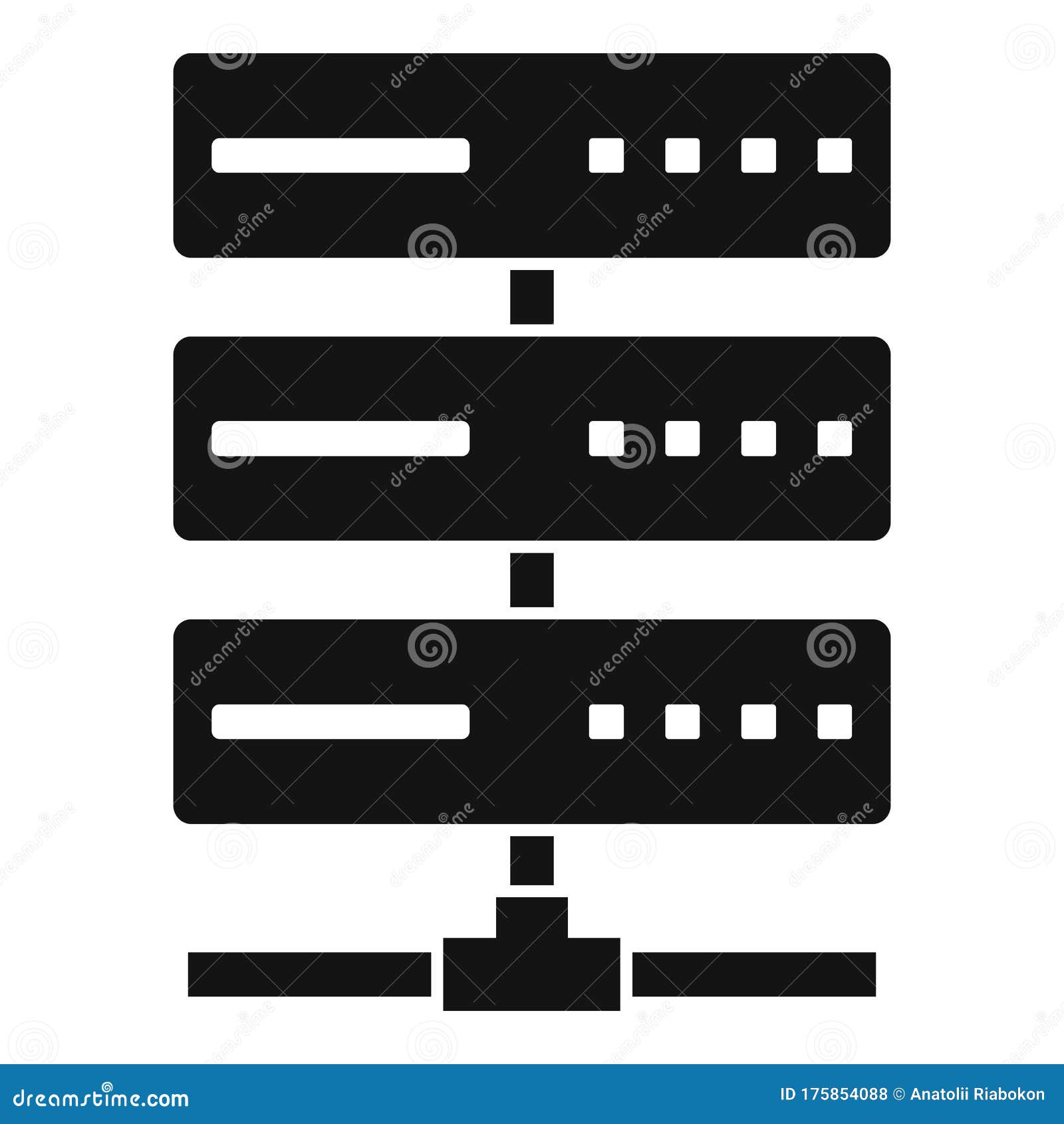 Server Rack Icon, Simple Style Stock Vector - Illustration of ...
