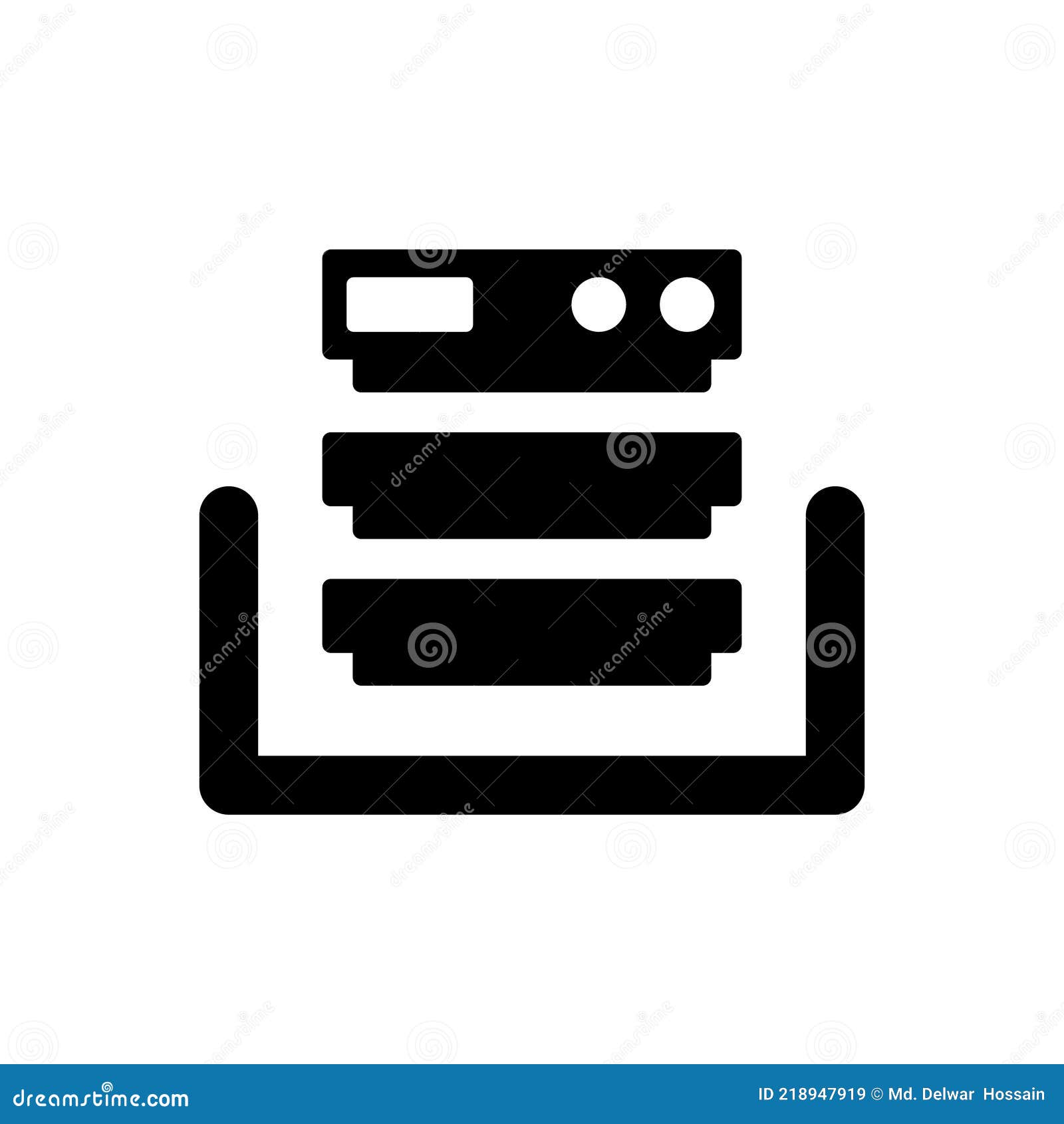 Server rack icon stock vector. Illustration of data - 218947919