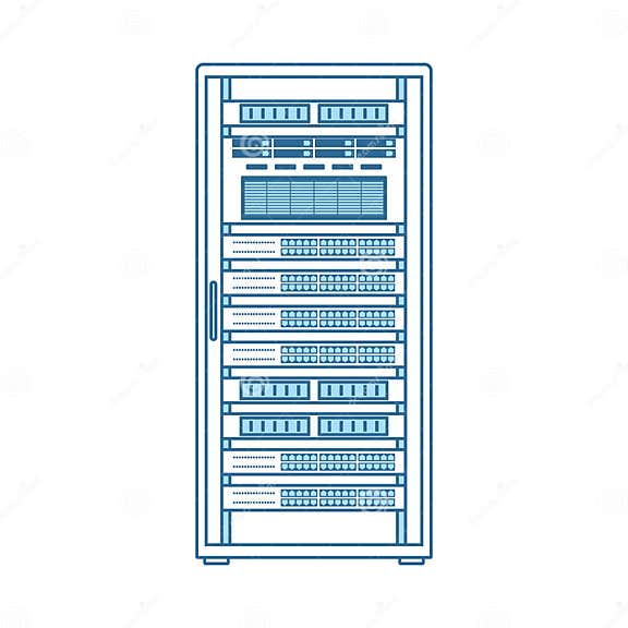 Server Rack Icon stock vector. Illustration of modern - 154670734