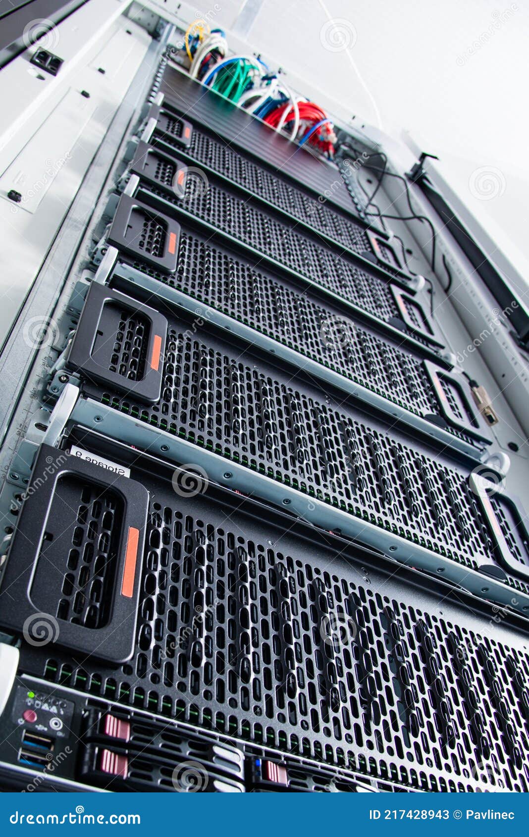 Server Rack Inside Data Center Room Stock Image - Image of industry ...
