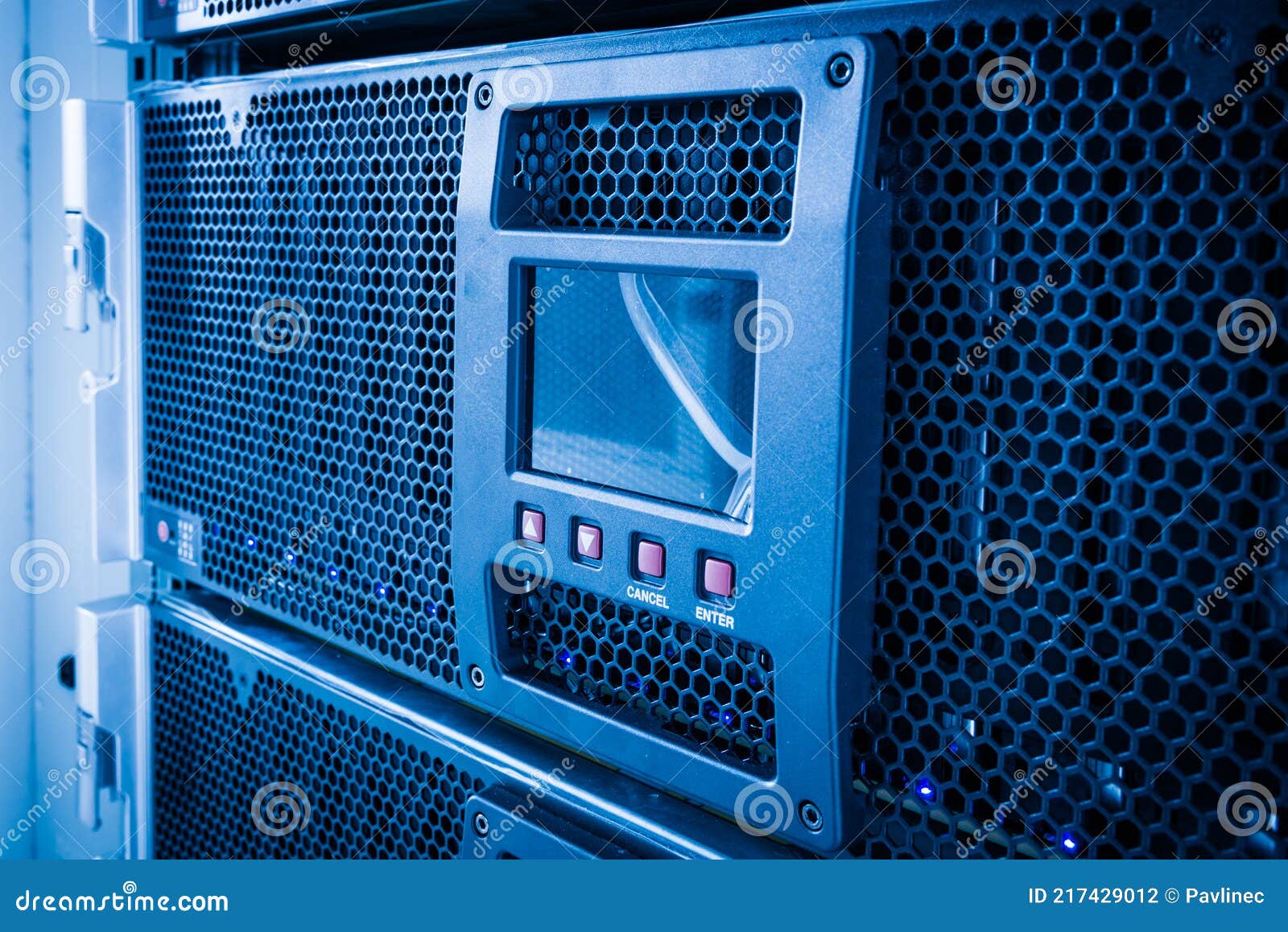 Server Rack Inside Data Center Room Stock Photo - Image of information ...