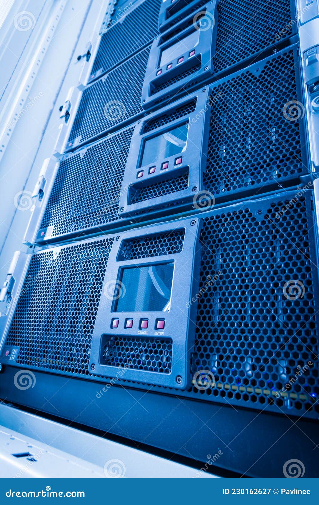 Server Rack Inside Data Center Room Stock Image - Image of database ...