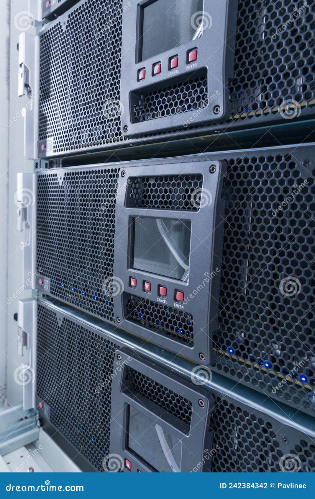 Server Rack Inside Data Center Room Stock Photo - Image of information ...