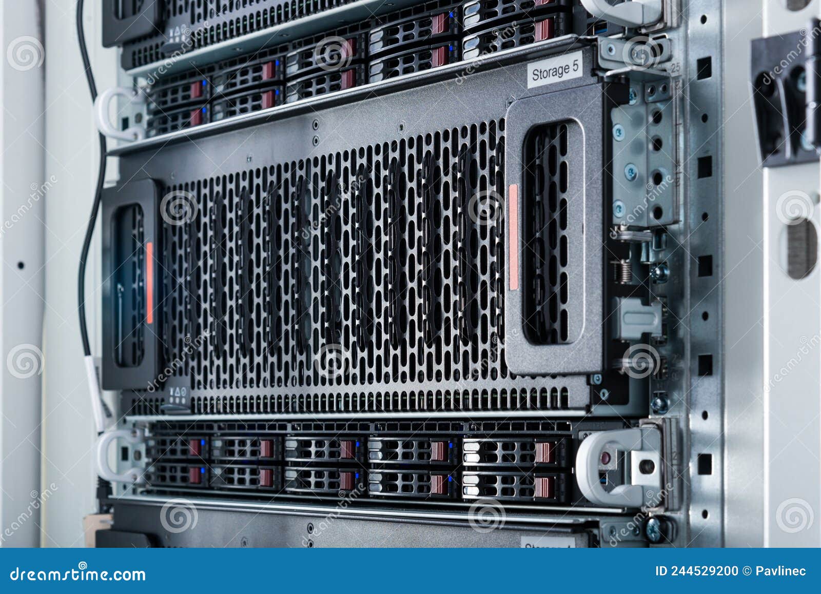 Server Rack Inside Data Center Room Stock Photo - Image of network ...