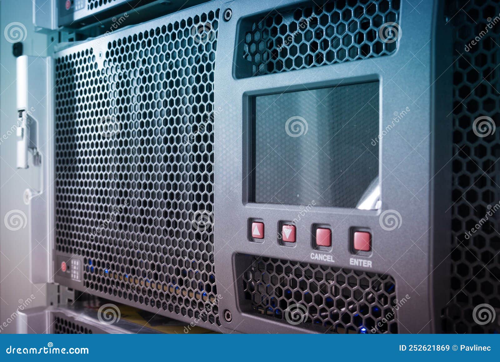 Server Rack Inside Data Center Room Stock Image - Image of high, server ...