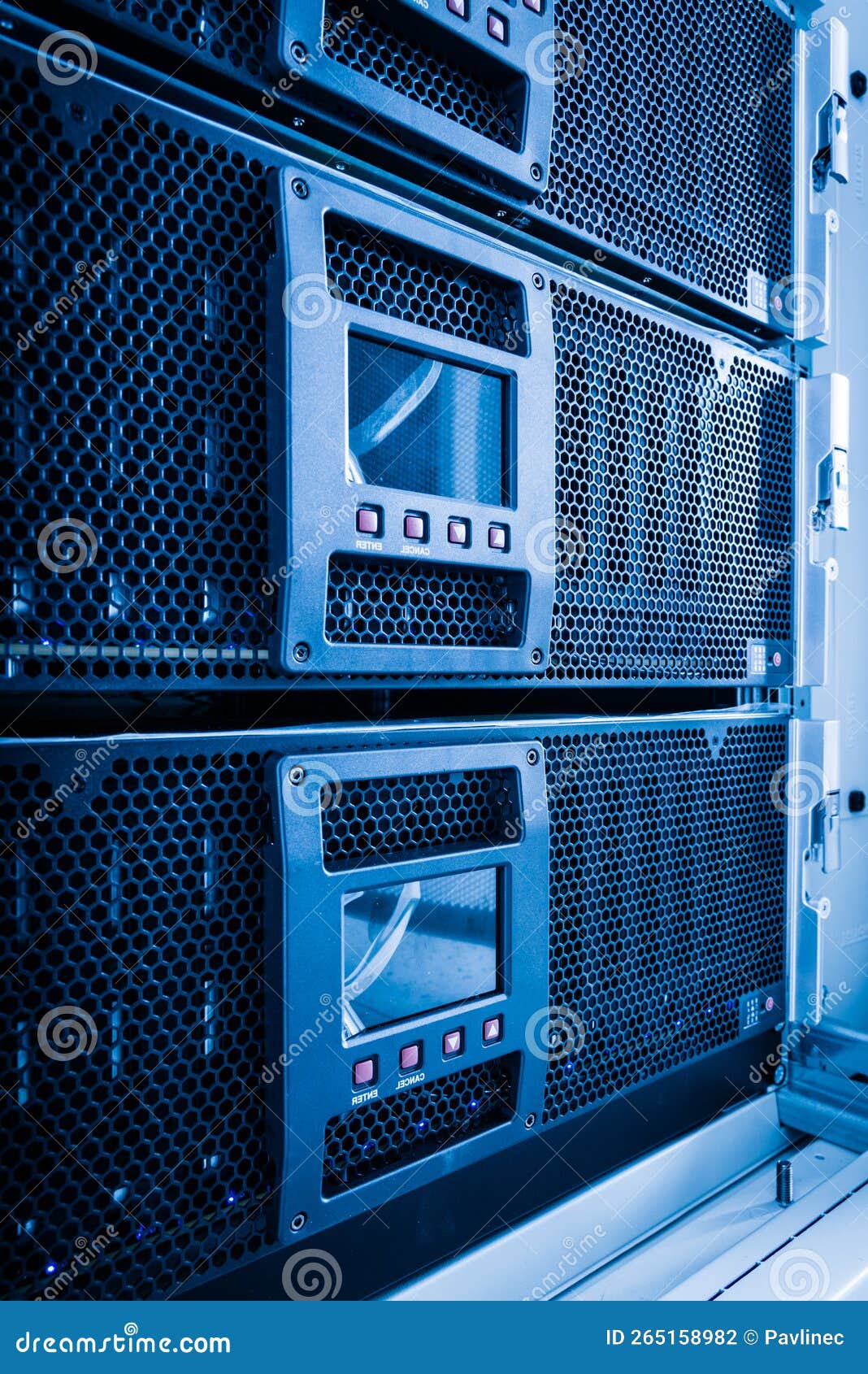 Server Rack Inside Data Center Room Stock Photo - Image of internet ...