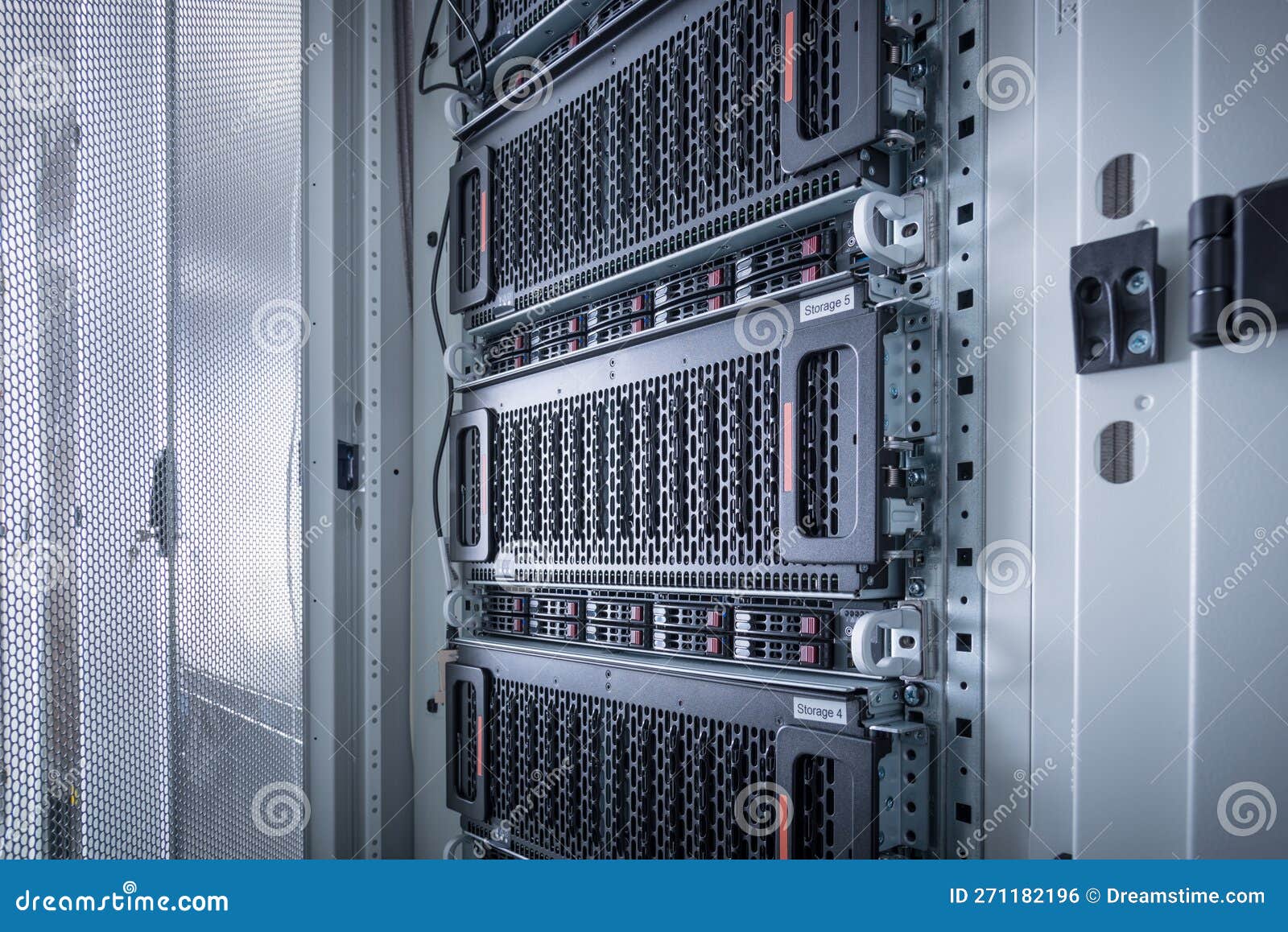 Server Rack Inside Data Center Room Stock Photo - Image of computer ...