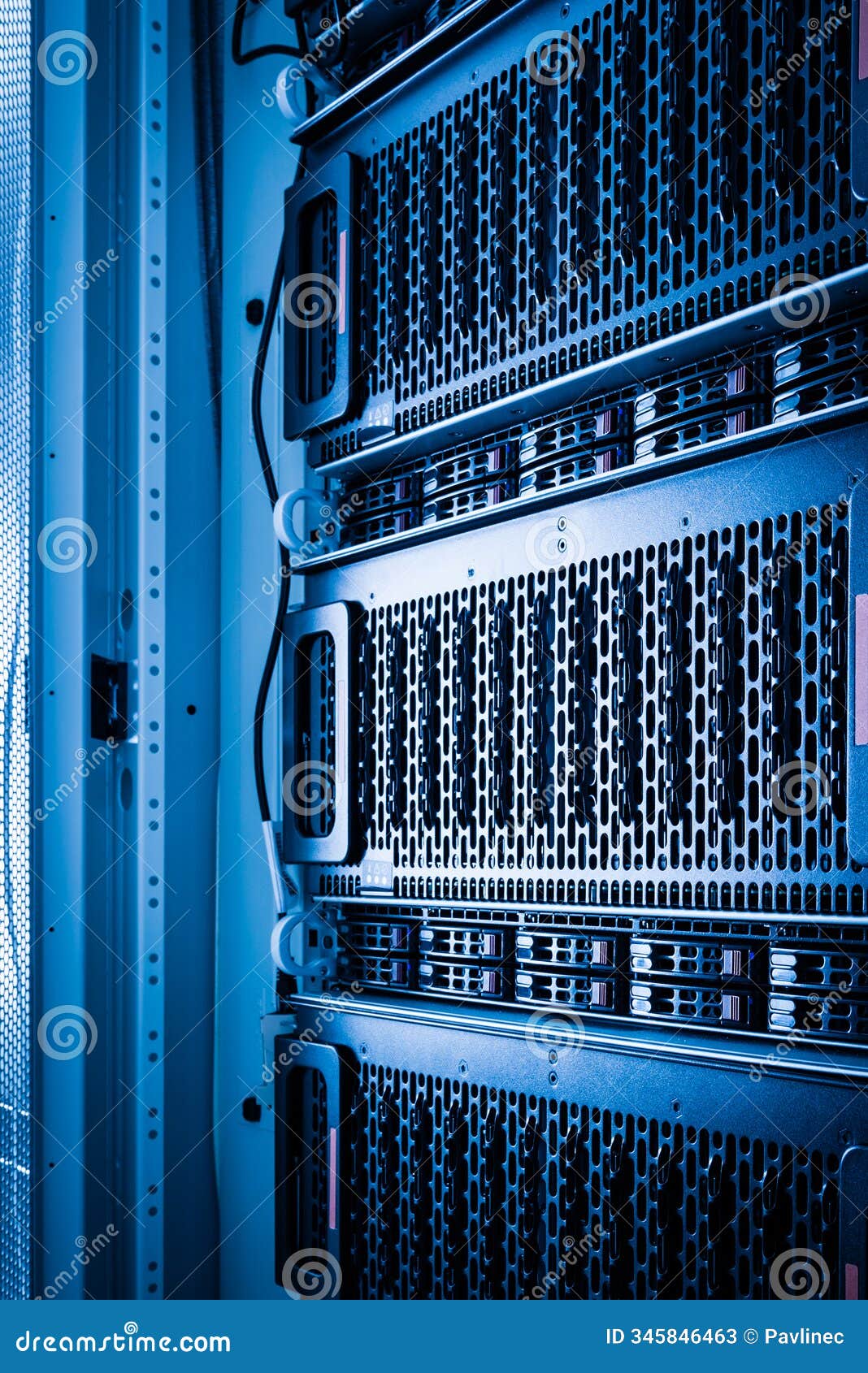 Server Rack Inside Data Center Room Stock Image - Image of digital ...