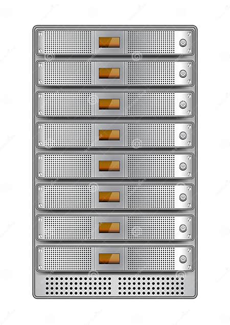Server rack installed-4 stock vector. Illustration of database - 33082070