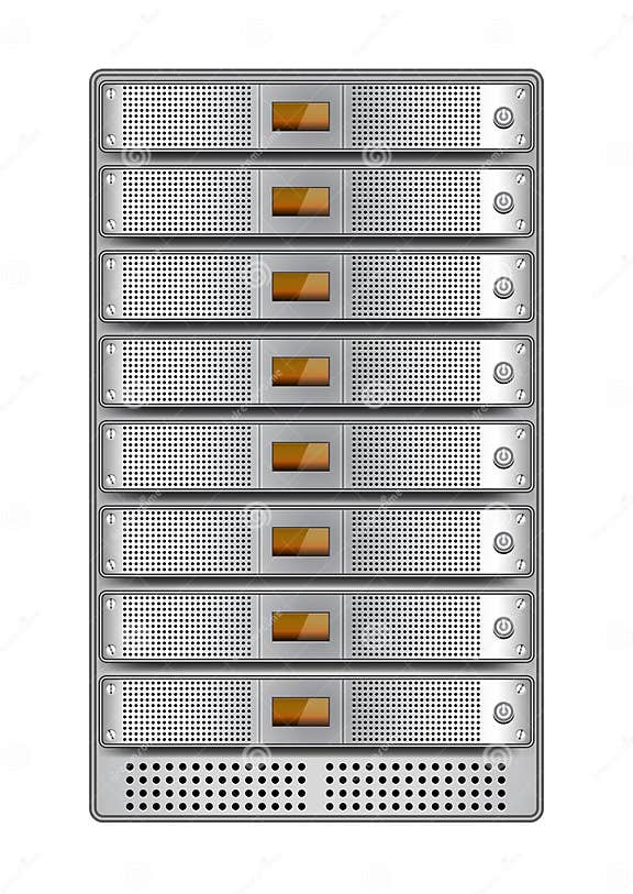 Server rack installed-4 stock vector. Illustration of database - 33082070