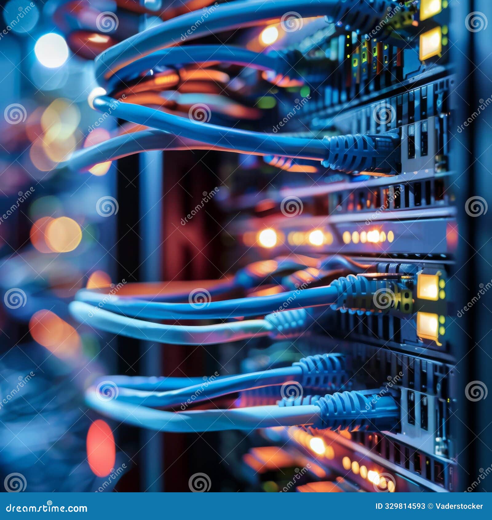 Server Rack With Network Cables And Ports Royalty-Free Stock ...