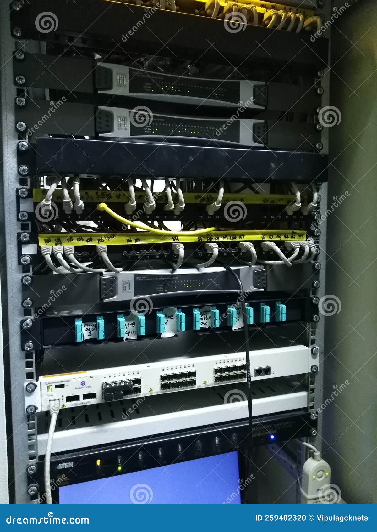 Server Rack stock photo. Image of mounted, rack, preconfigured - 259402320