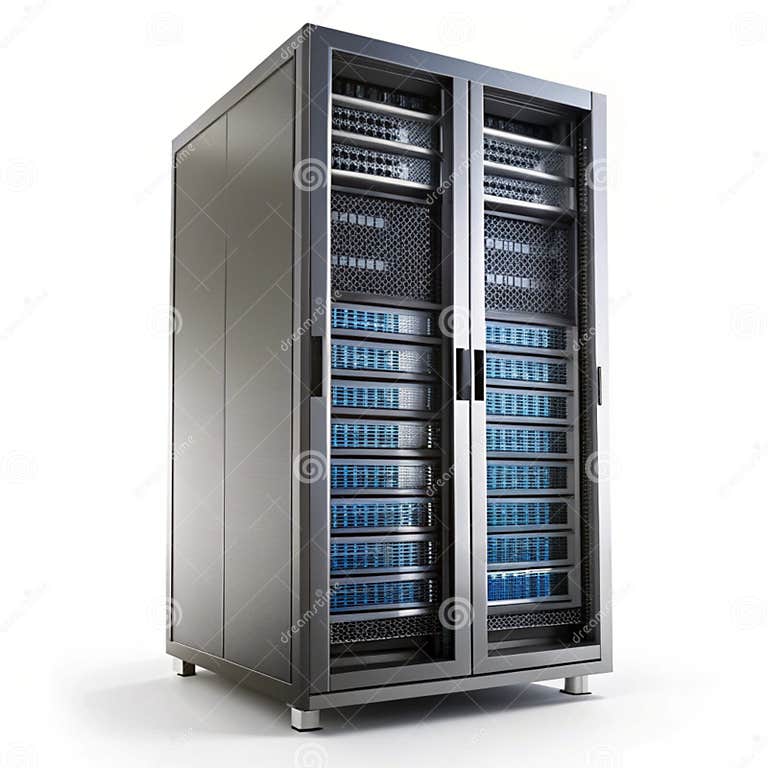 Server rack room stock illustration. Illustration of computing - 358799865