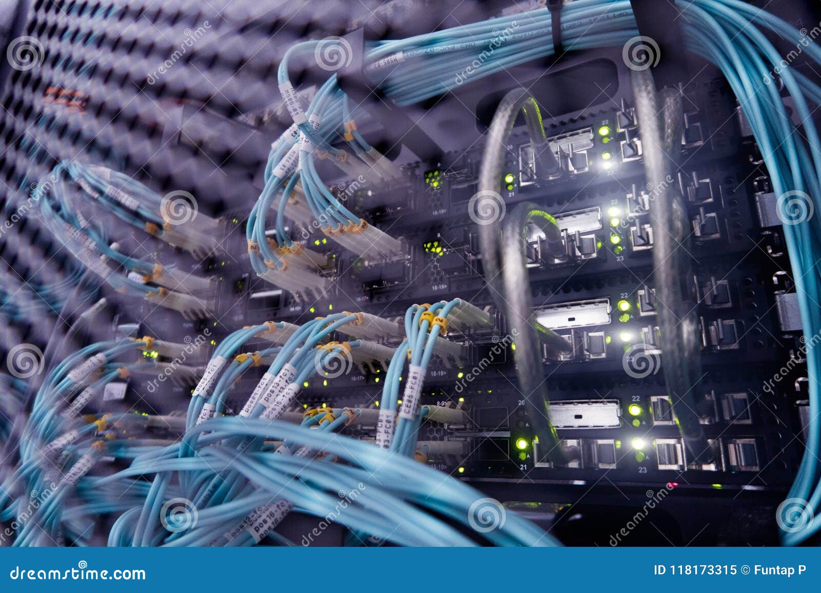 Server Rack with Servers and Cables. Server Racks, Server Room Stock ...