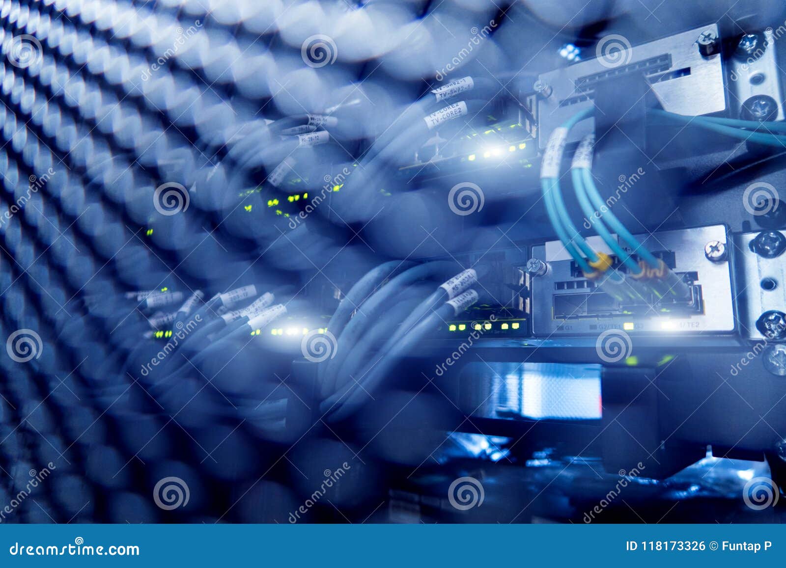 Server Rack with Servers and Cables. Server Racks, Server Room Stock ...