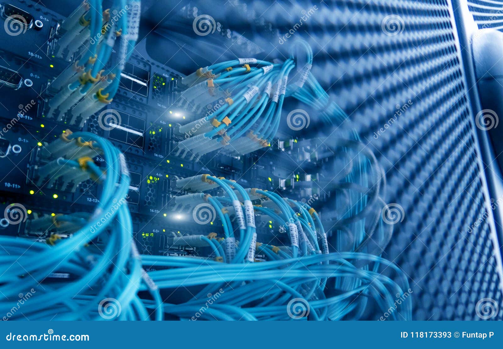 Server Rack with Servers and Cables. Server Racks, Server Room Stock ...