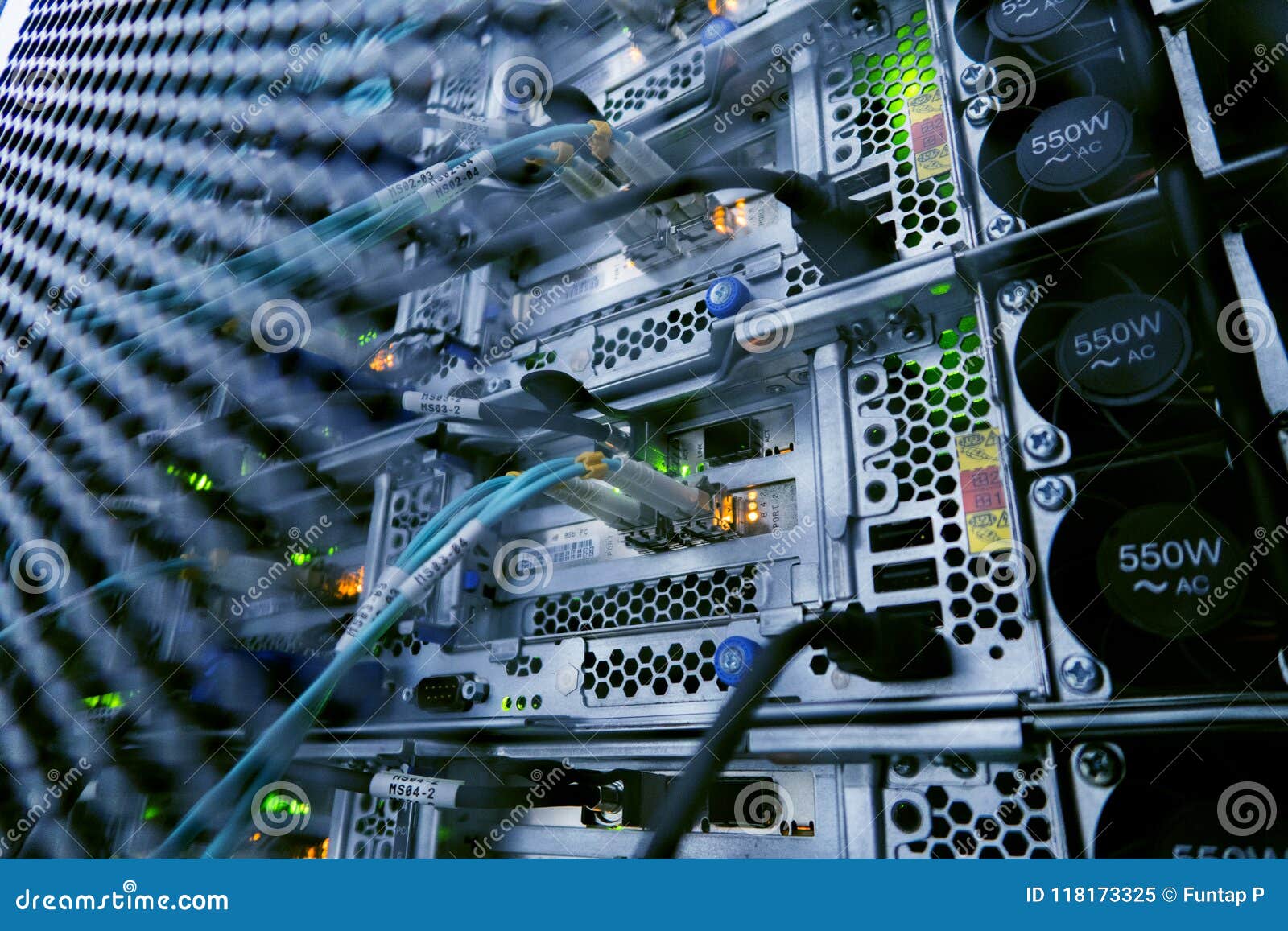 Server Rack with Servers and Cables. Server Racks, Server Room Stock ...