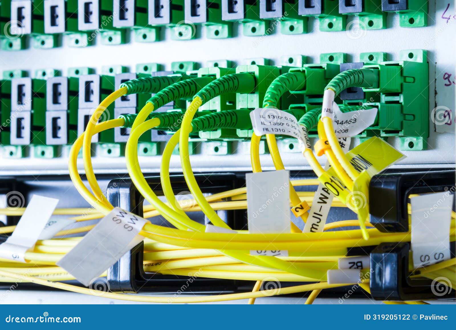 Server Rack with Switch Boards and Cables Stock Photo - Image of ...