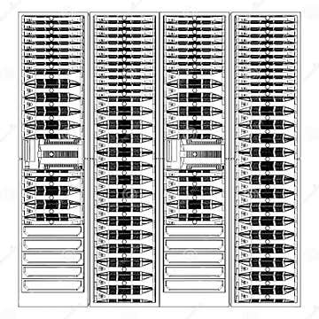 Server Rack Vector. Isolated on a White Background. a Vector ...