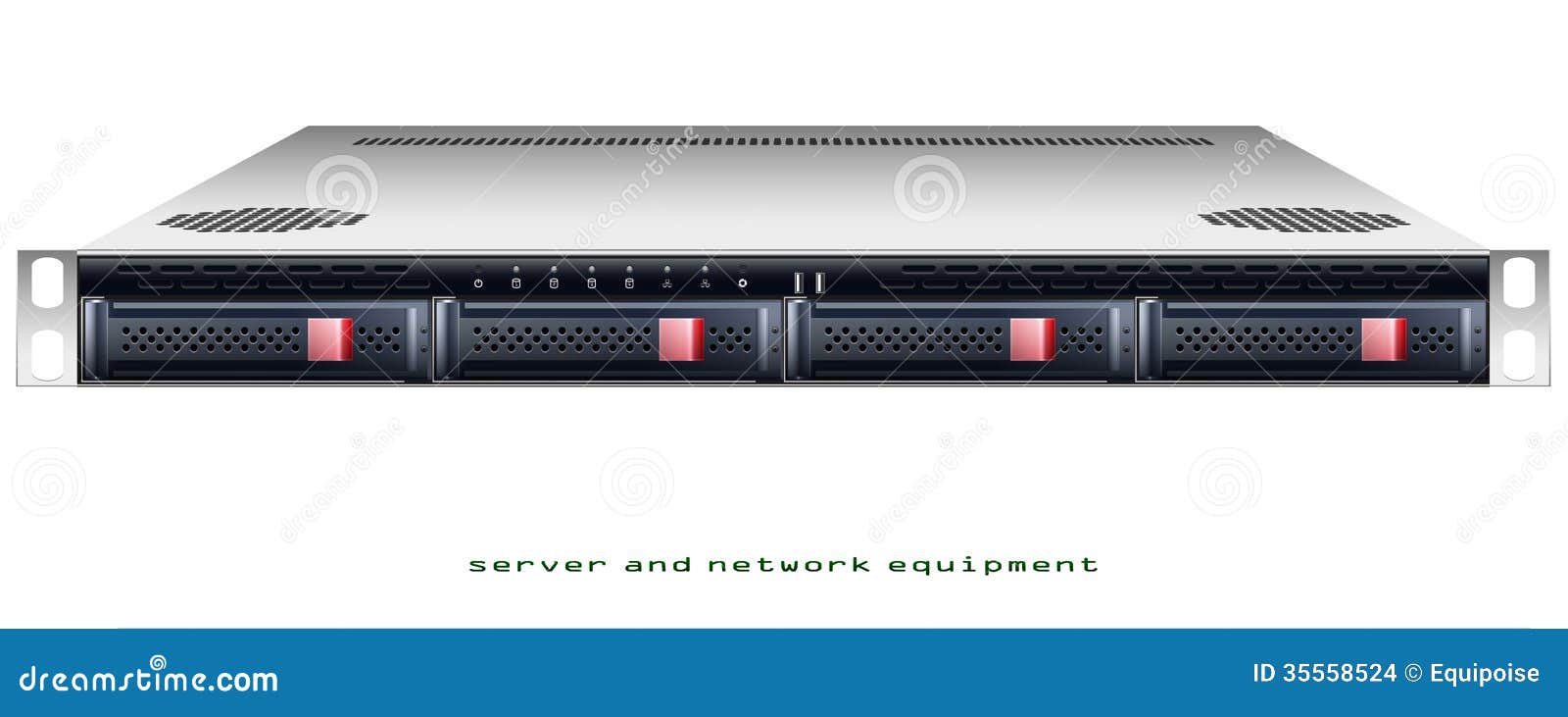 Server Rackmount 1u Chassis Royalty-Free Cartoon | CartoonDealer.com ...