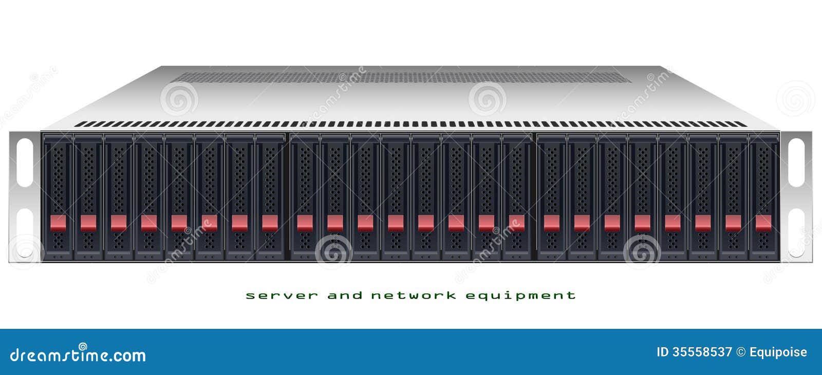 Server Rackmount 1u Chassis Royalty-Free Cartoon | CartoonDealer.com ...