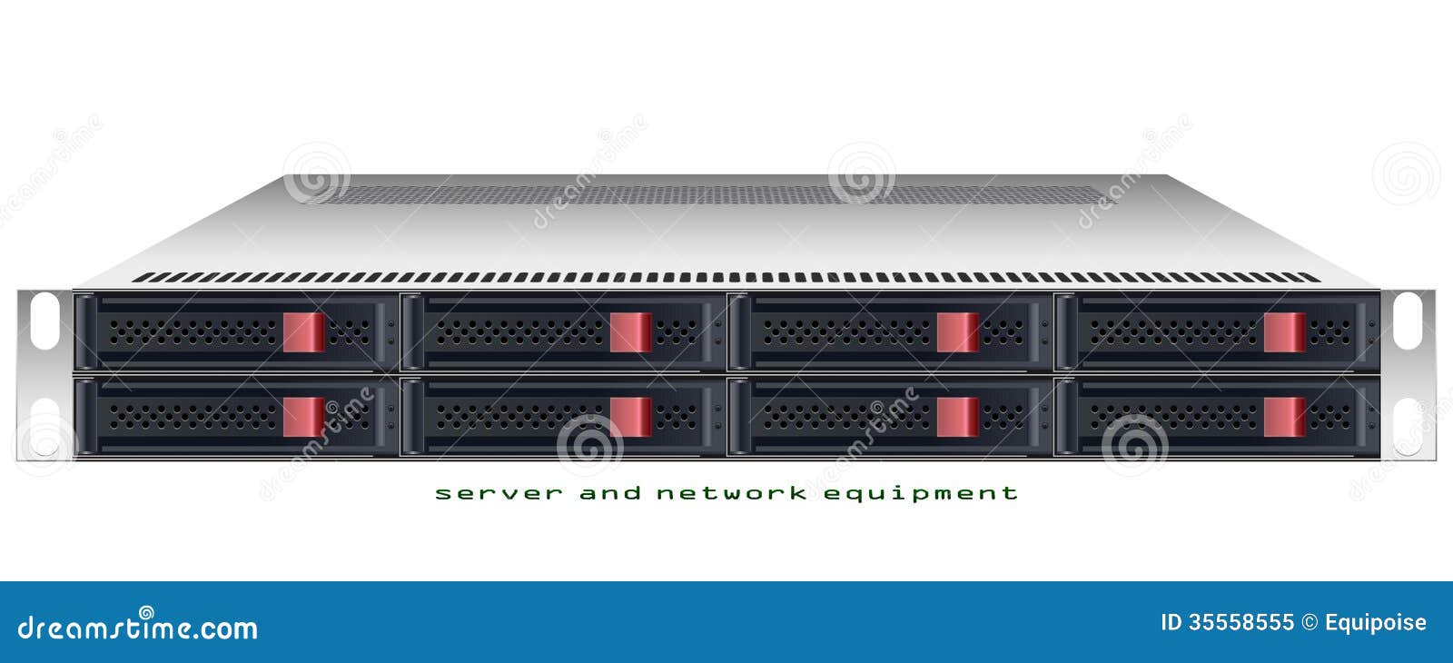 Server Rackmount 1u Chassis Royalty-Free Cartoon | CartoonDealer.com ...