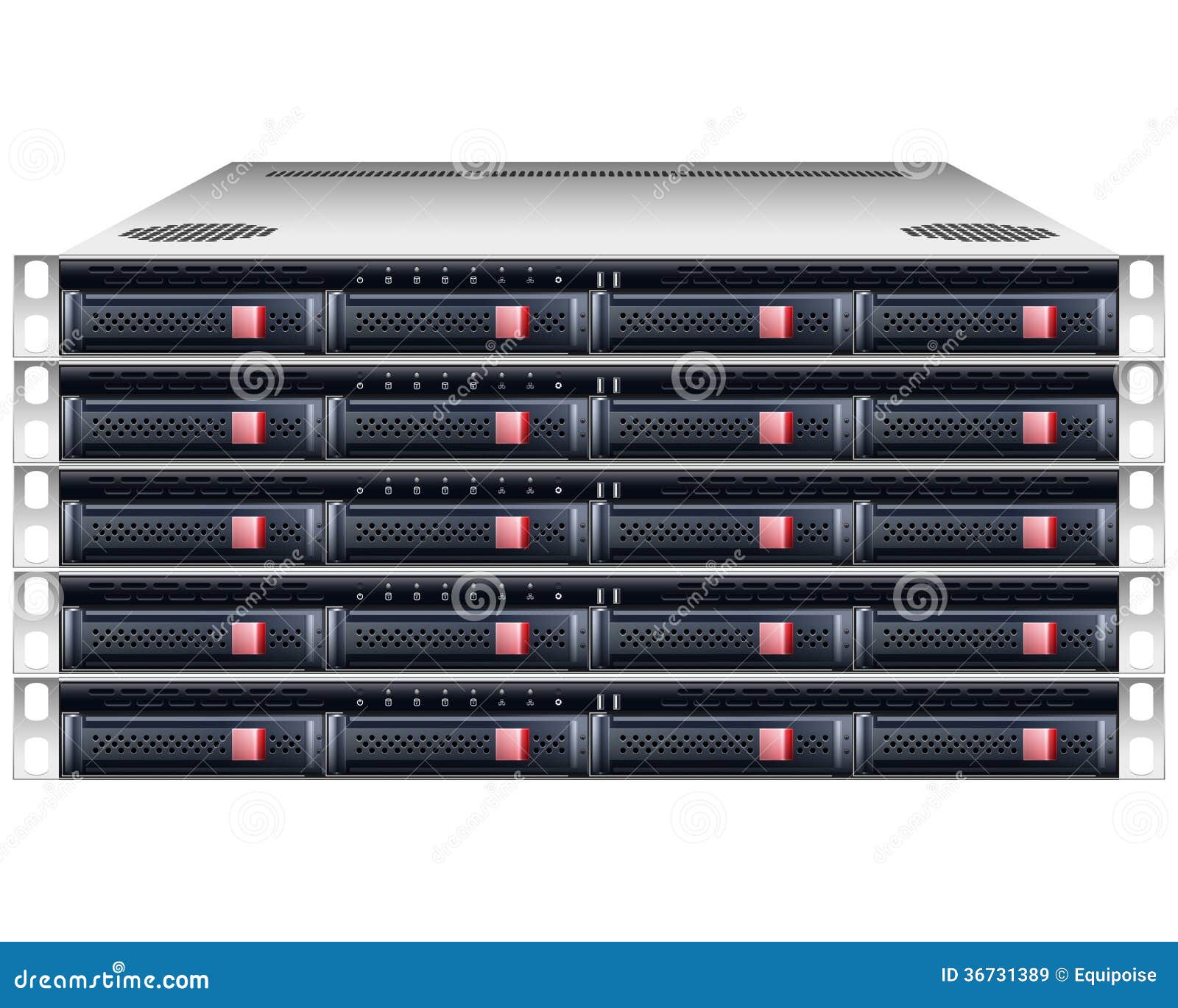 Server Rackmount 1u Chassis Royalty-Free Cartoon | CartoonDealer.com ...