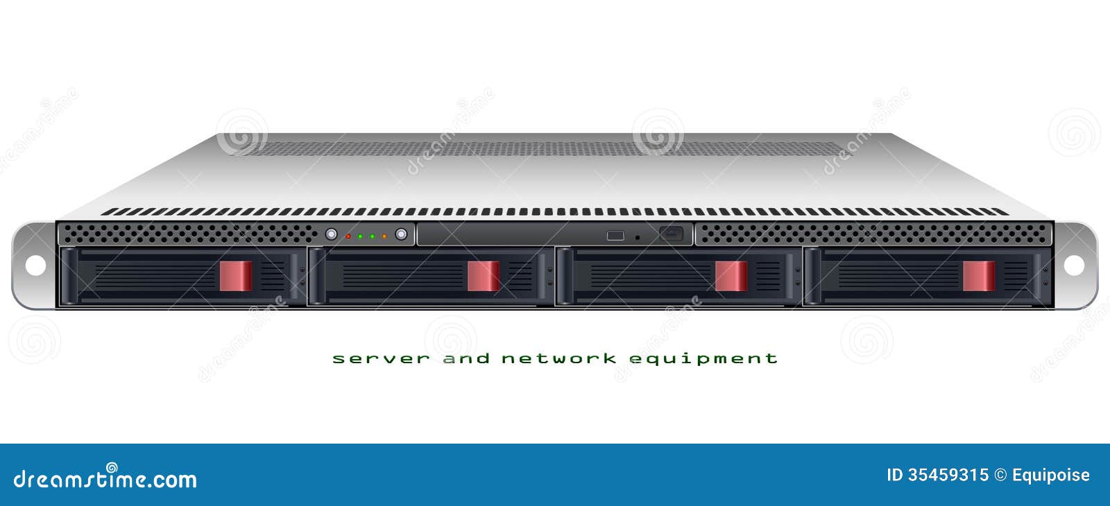 Server Rackmount 1u Chassis Stock Illustration - Illustration of ...