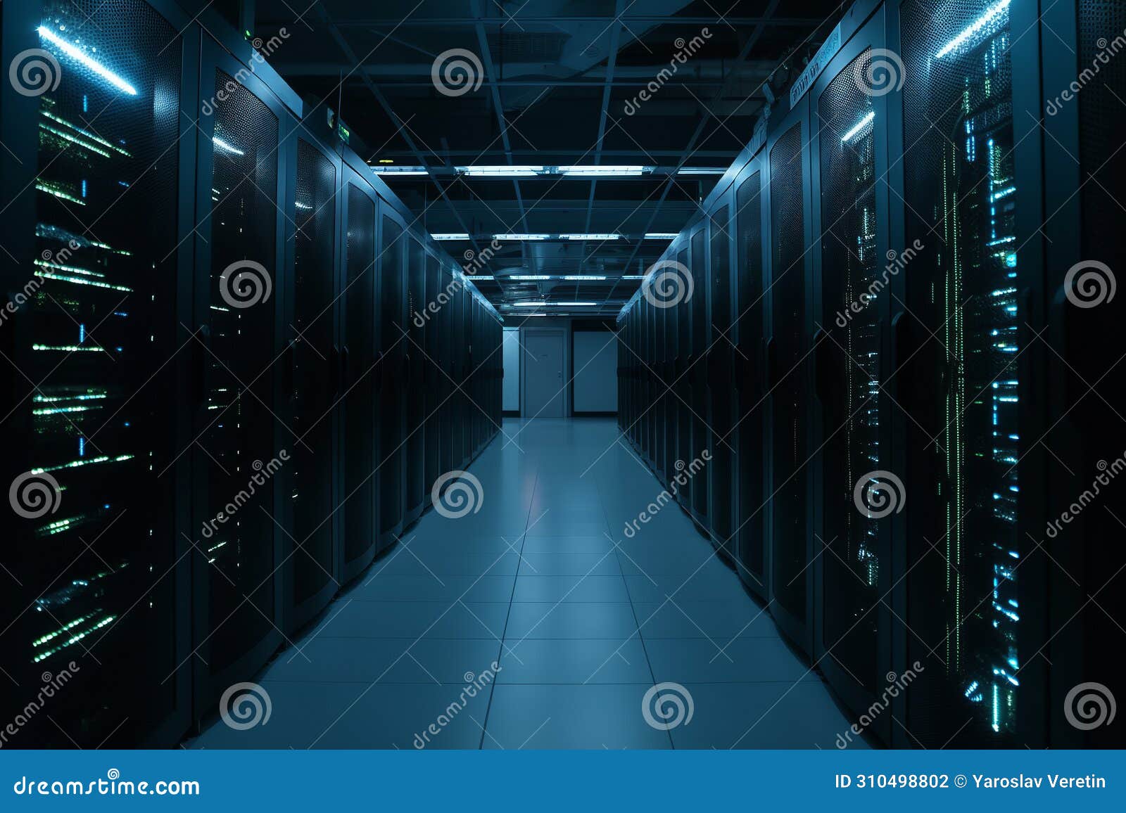 Server Racks in Computer Network Room Data Center Stock Photo - Image ...