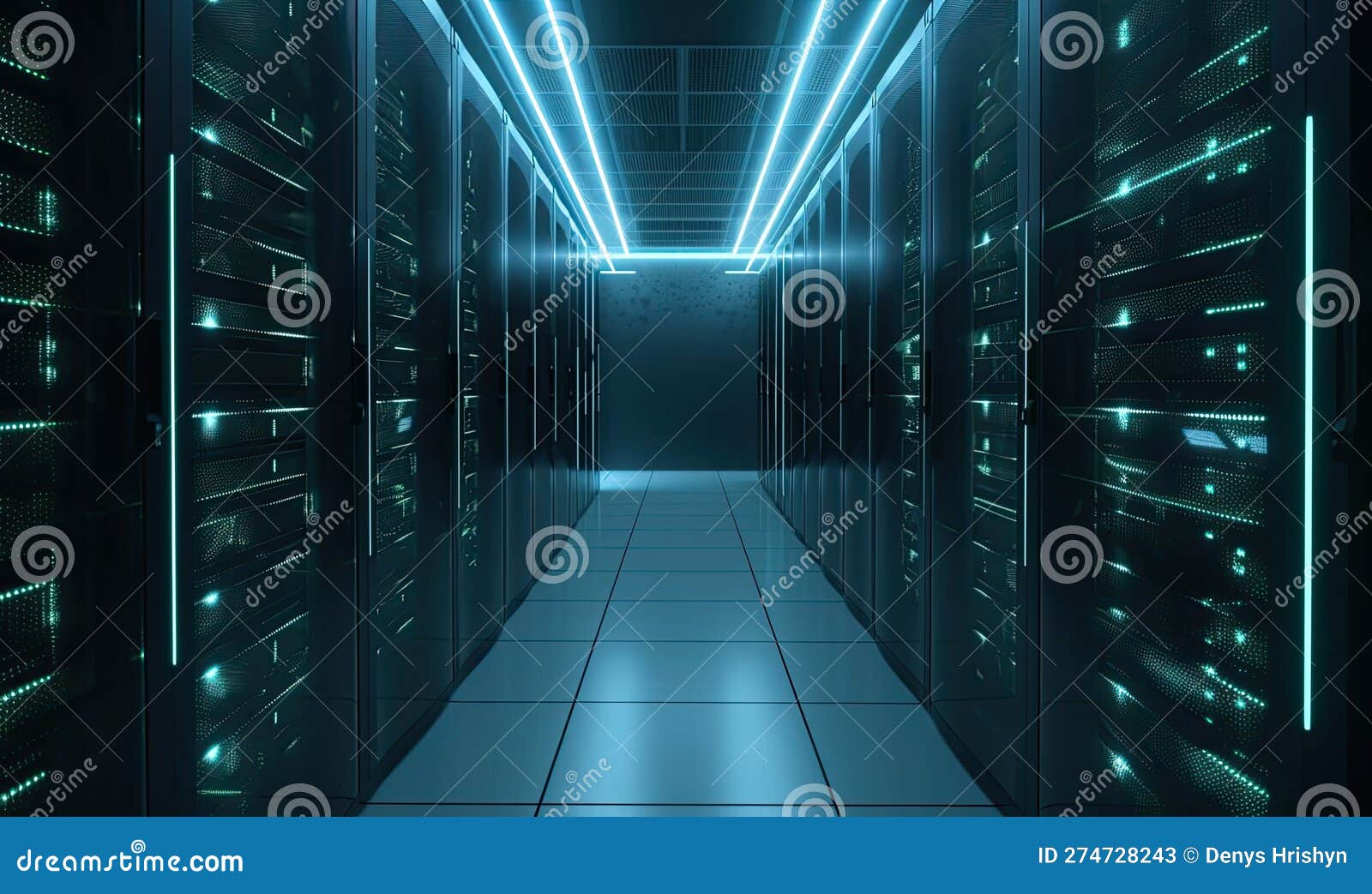 Server Racks in Computer Network Security Server Room Data Center Stock ...