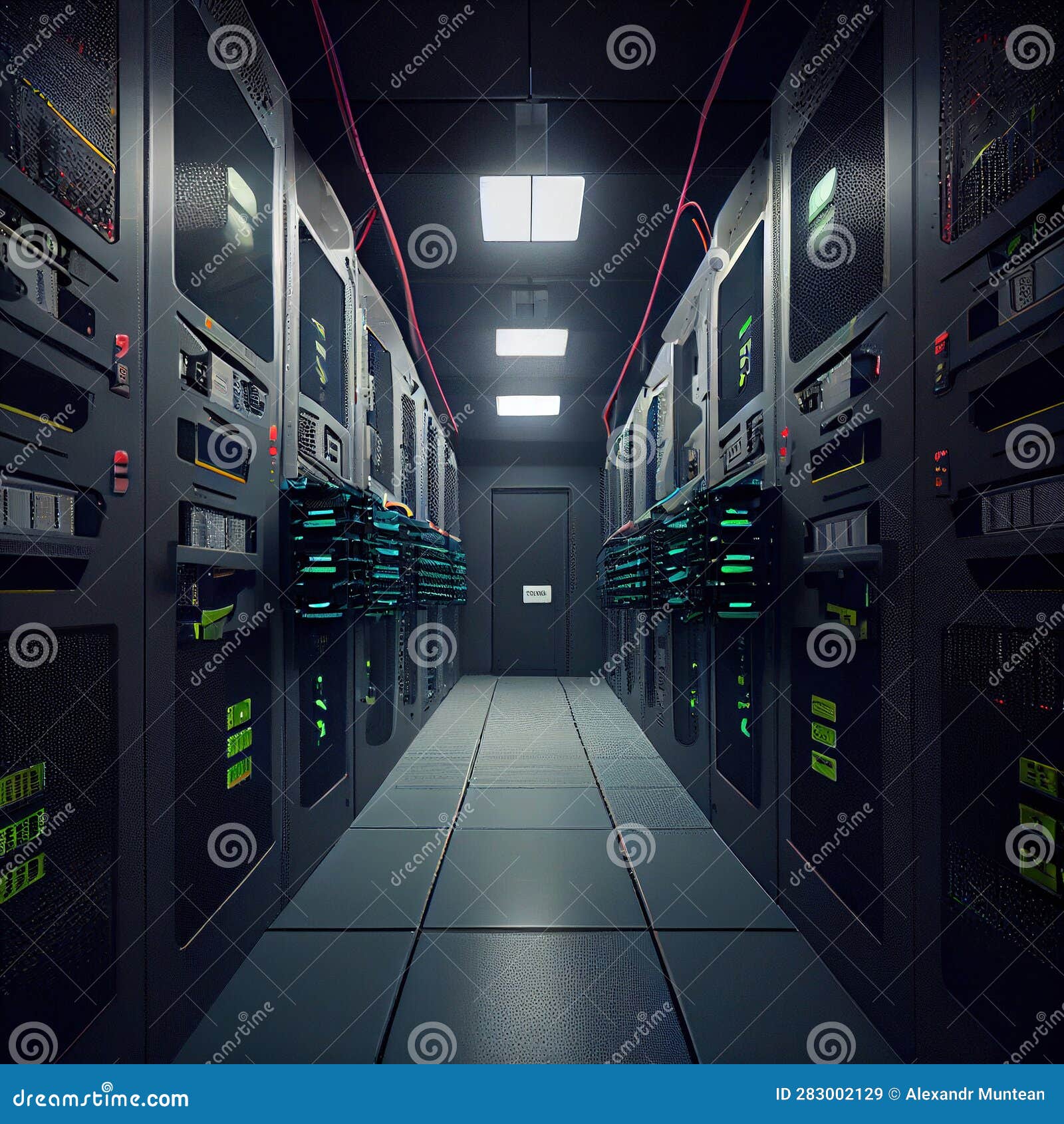 Server Racks in Computer Network Security Server Room Data Center ...