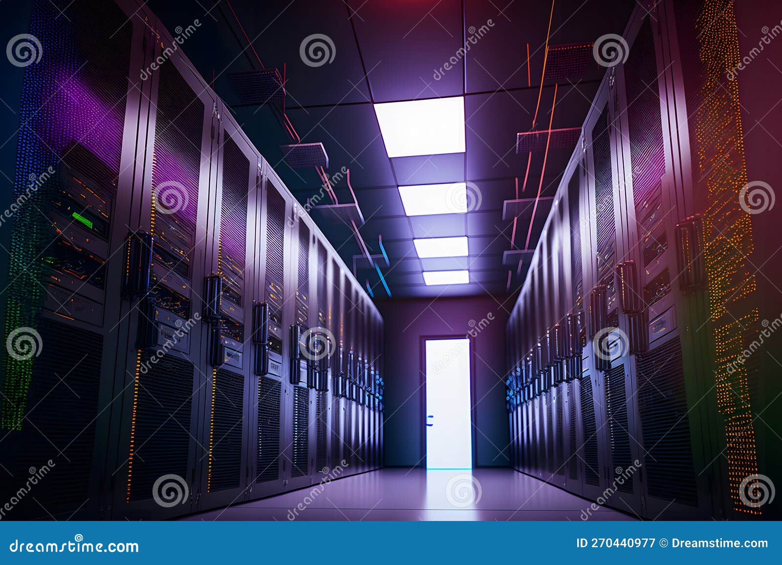 Server Racks in Computer Network Security Server Room Data Center ...